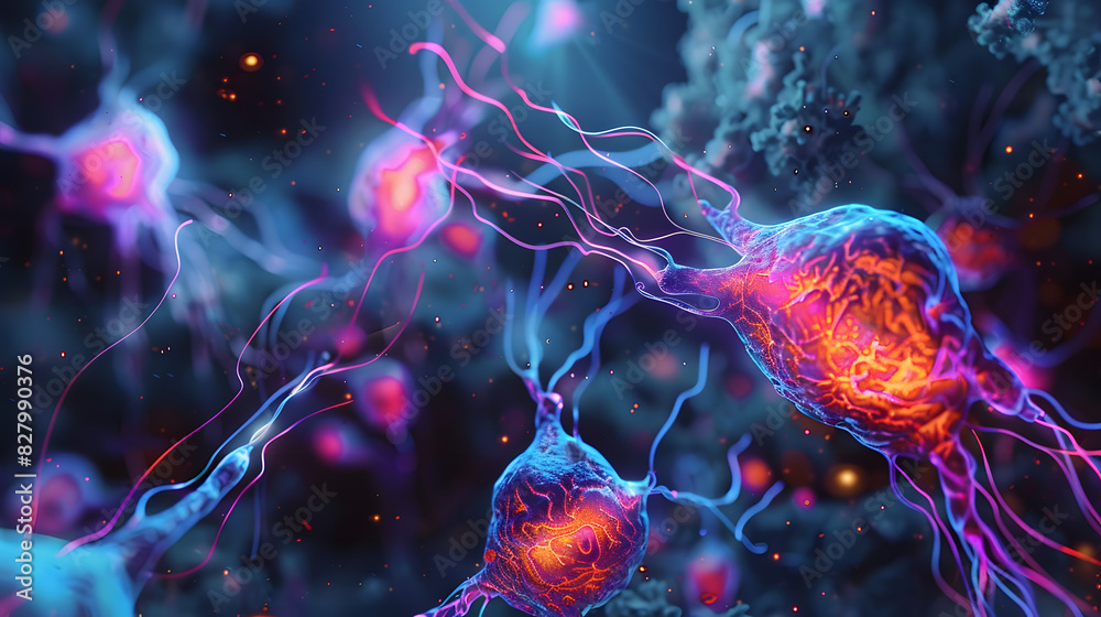 Showcase the process of neurogenesis in the brain, illustrating how ...