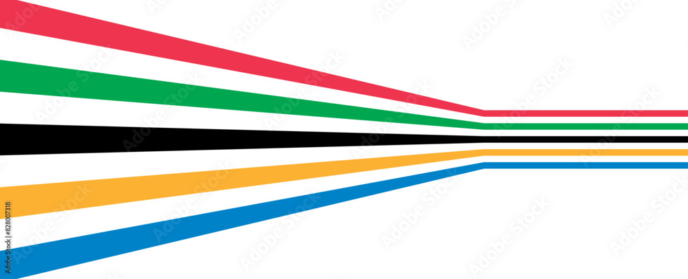 Colorful curved striped way isolated on transparent background. Olympic ...