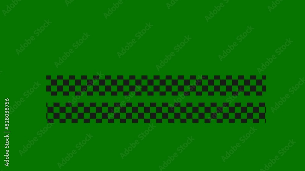 Animated Racing Flag street wear element design on Green Screen. Motion ...