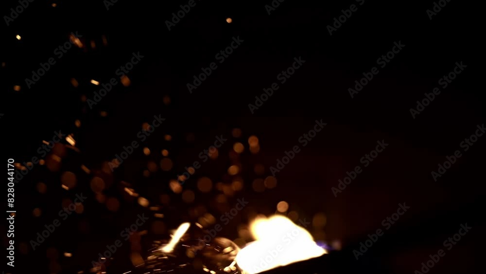 Flames in fireplace. Burning flame. Blaze fire flame on black for ...