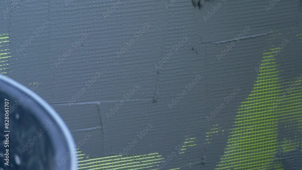 Mesh for outdoor work. Reinforcing plaster, built-in, facade. Building ...