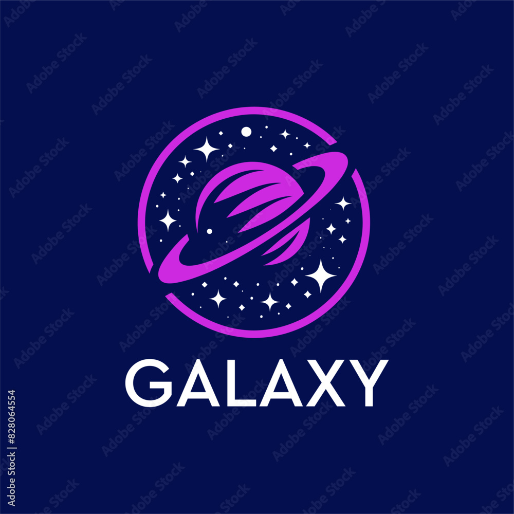 Galaxy logo, planet, space, astronomy, planet symbol, company logo ...
