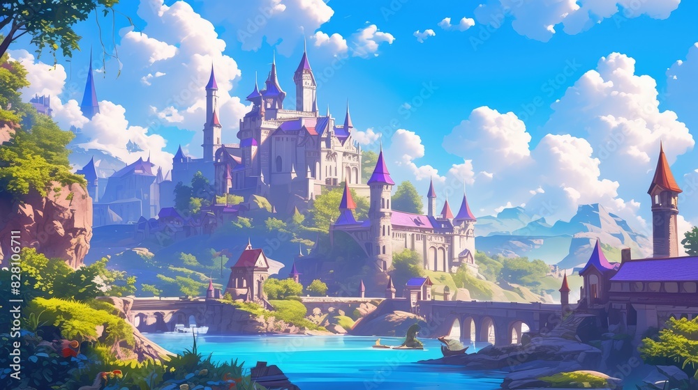 Imagine a castle straight out of storybooks and cartoons a fairytale ...