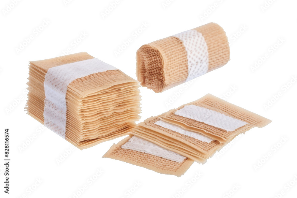 Bandages, isolated white background, PNG di-cut style, realistic photo ...