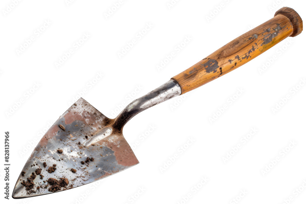 Garden spade, isolated white background, PNG di-cut style, realistic ...