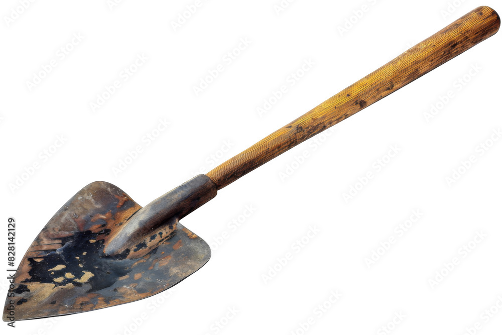 Garden spade, isolated white background, PNG di-cut style, realistic ...