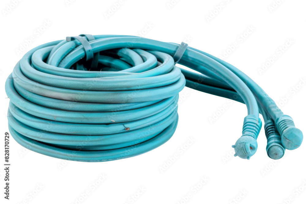 Garden hose, isolated white background, PNG di-cut style, realistic ...