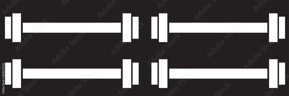Dumbbell for gym icon , black sign design Stock Vector | Adobe Stock