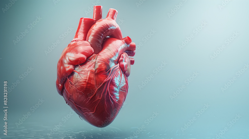 Anatomy of the human heart, Physiology of human heart Stock Photo ...