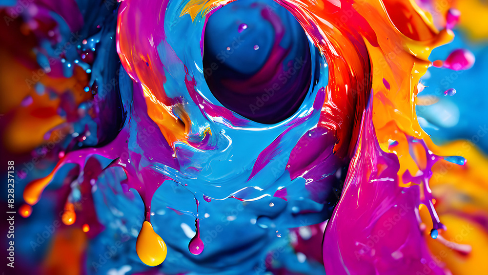 Multicolor Paint splash Abstract wallpaper design. Multicolor paint ...