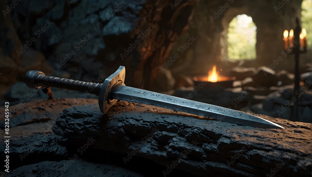 Tell the story of a blacksmith forging a legendary sword from ancient ...