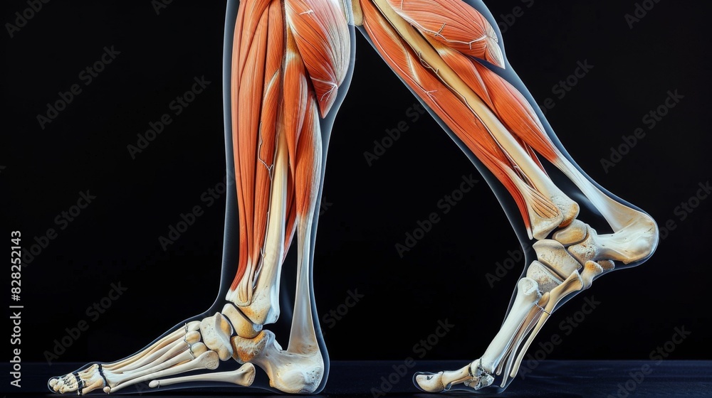 Detailed Anatomical Study of the Human Leg: Bones, Muscles, Tendons ...