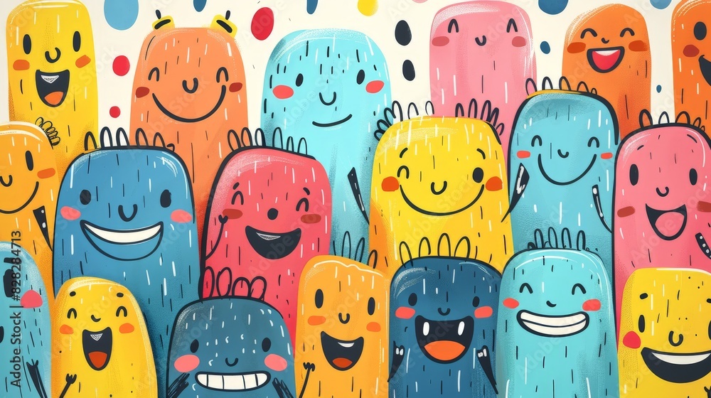 Create animated happiness with cheerful hand-drawn art that showcases ...