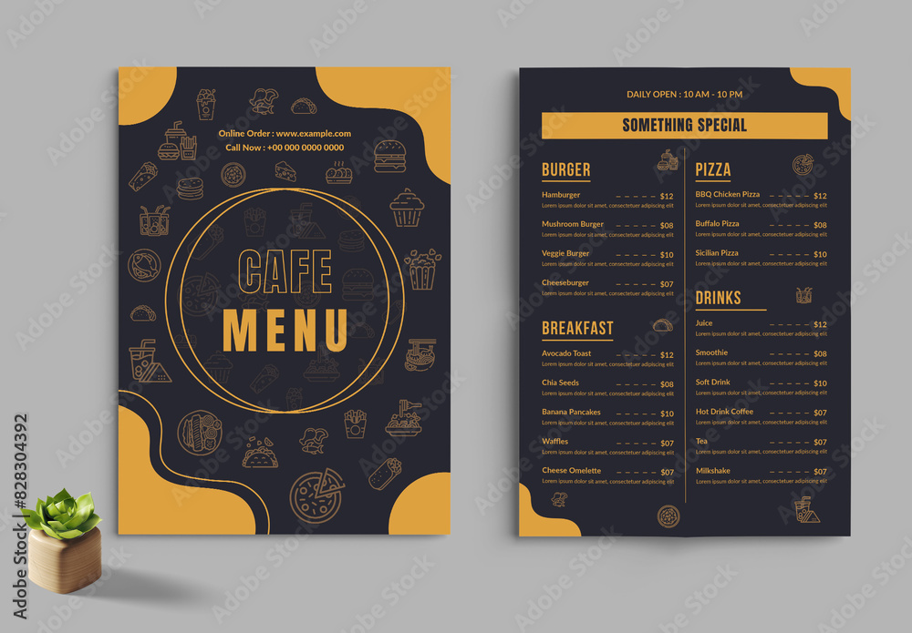 Cafe Menu Layout Stock Template | Adobe Stock