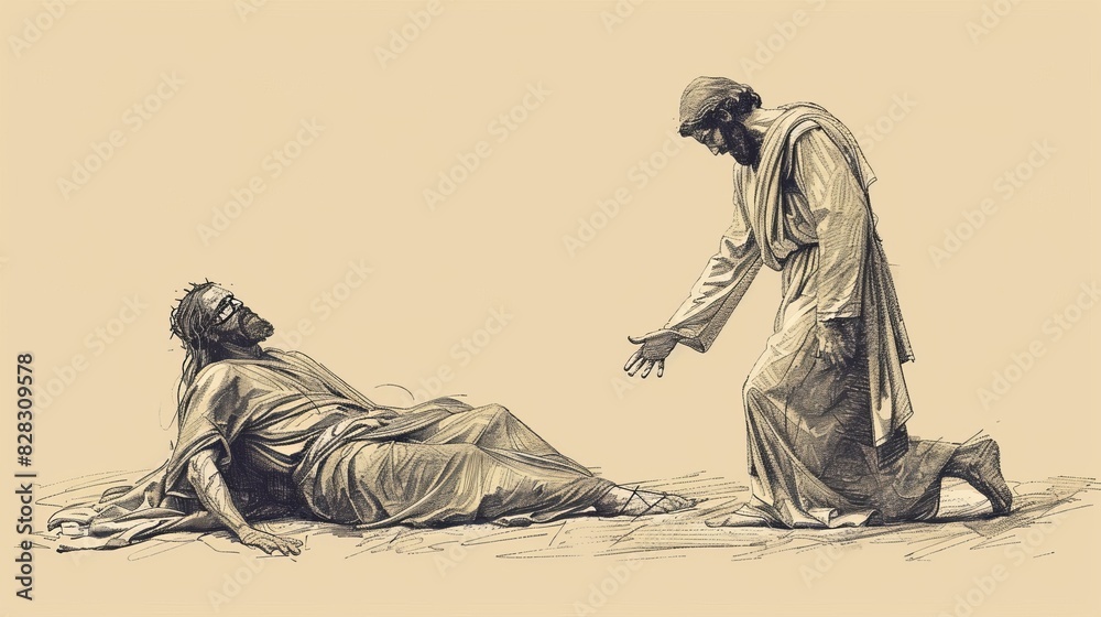 Appearance of Jesus to Disciples on Road to Emmaus, Breaking of Bread ...