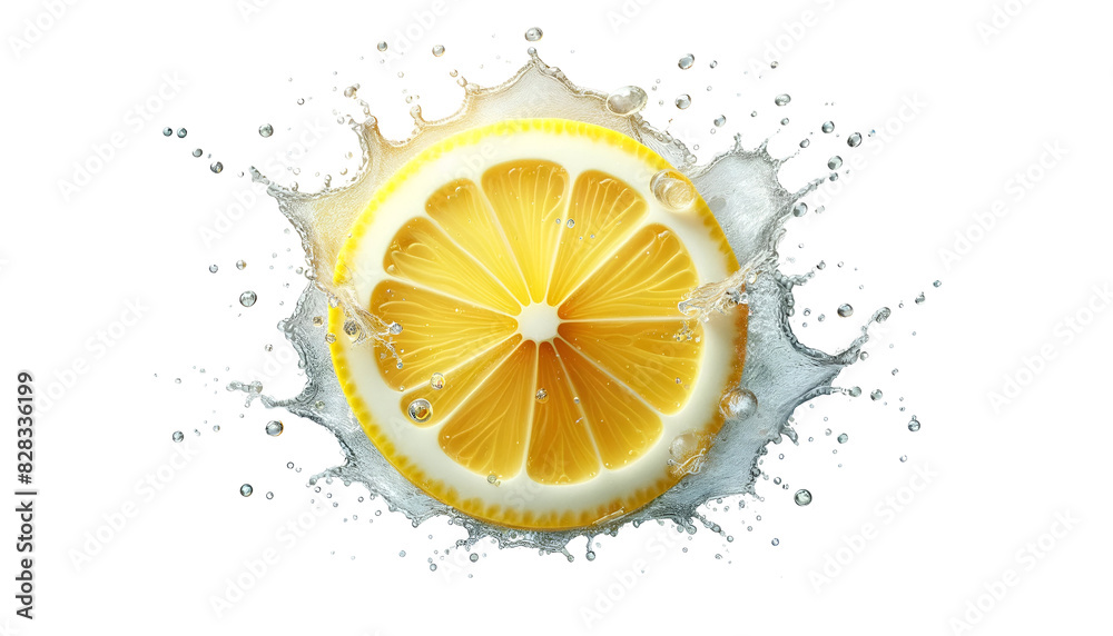 Lemon in water splash , isolated on transparent background , PNG file ...
