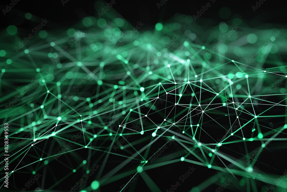 Sky blue networking lines on a galaxy-like dark background for ...