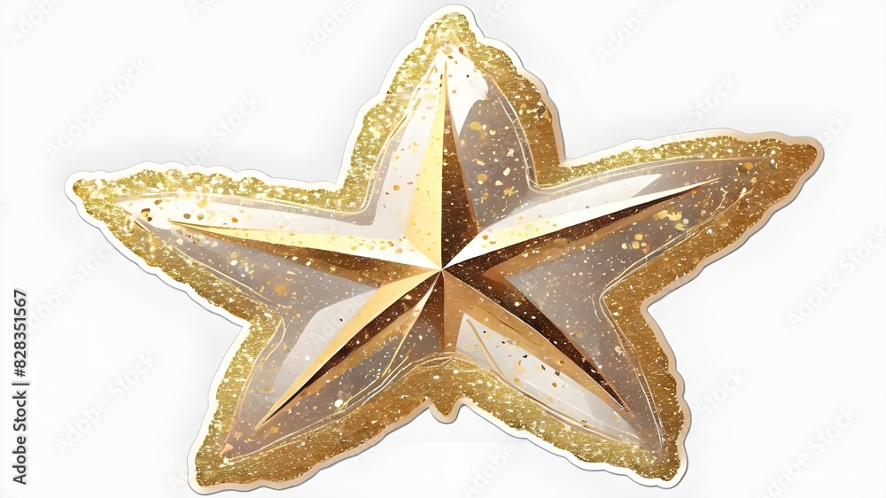 Glitter star png sticker, gold design transparent background Stock Illustration | Adobe Stock