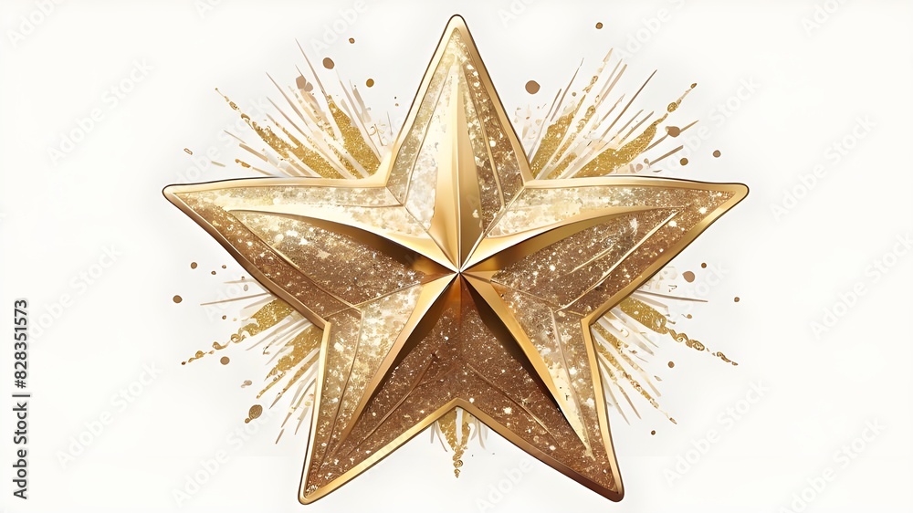 Glitter star png sticker, gold design transparent background Stock Illustration | Adobe Stock