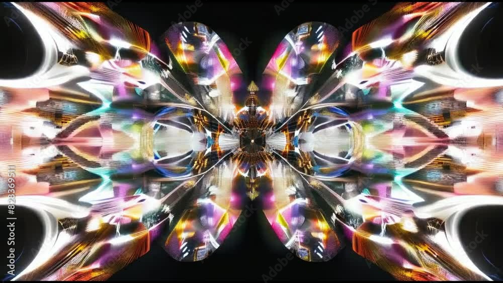 An abstract visual resembling a butterfly, created through a system of ...