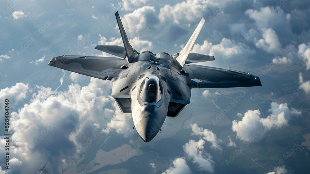 F-22 raptor soaring above the clouds. Powerful image of an F-22 Raptor ...