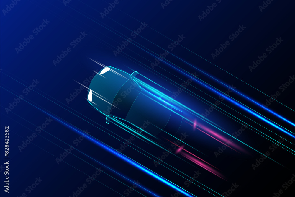 High speed movement design. sport car on high speed running concept ...