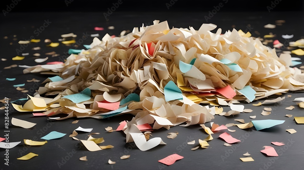 torn paper Close background of confetti. Bill, business, chop, cross ...