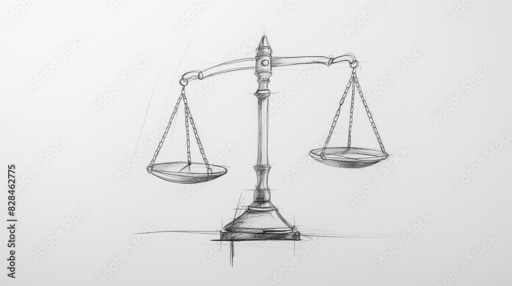 A drawing of a scale with a black and white background. The scale is ...