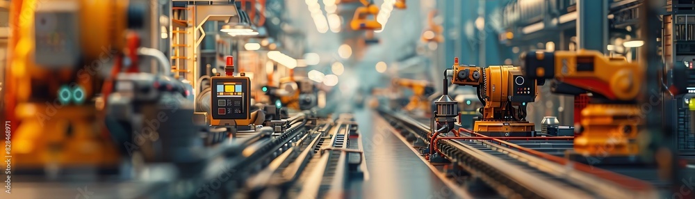 Manufacturing Sector Training 3D workers in a factory environment ...