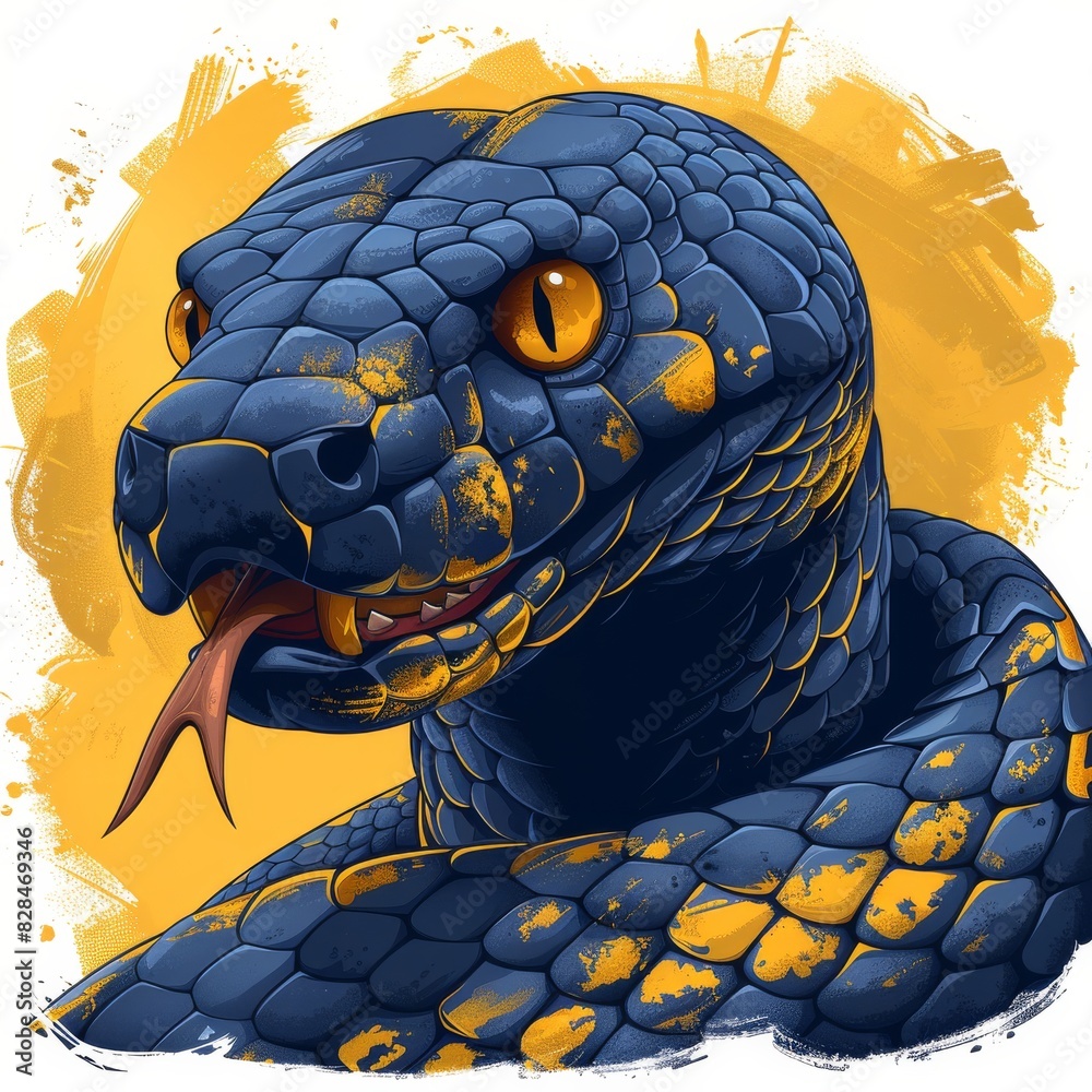 The black mamba logo features a bold, stylized depiction of the snake ...