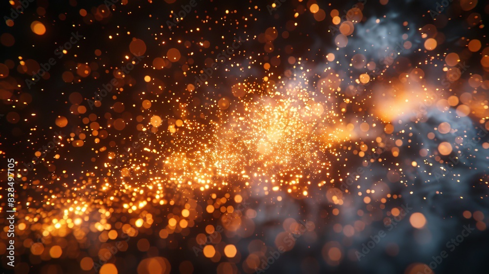 This is a gold firework texture with thin stroke lines on a transparent ...