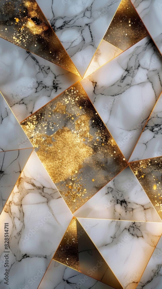 A close-up image of a geometric pattern formed by intersecting white ...