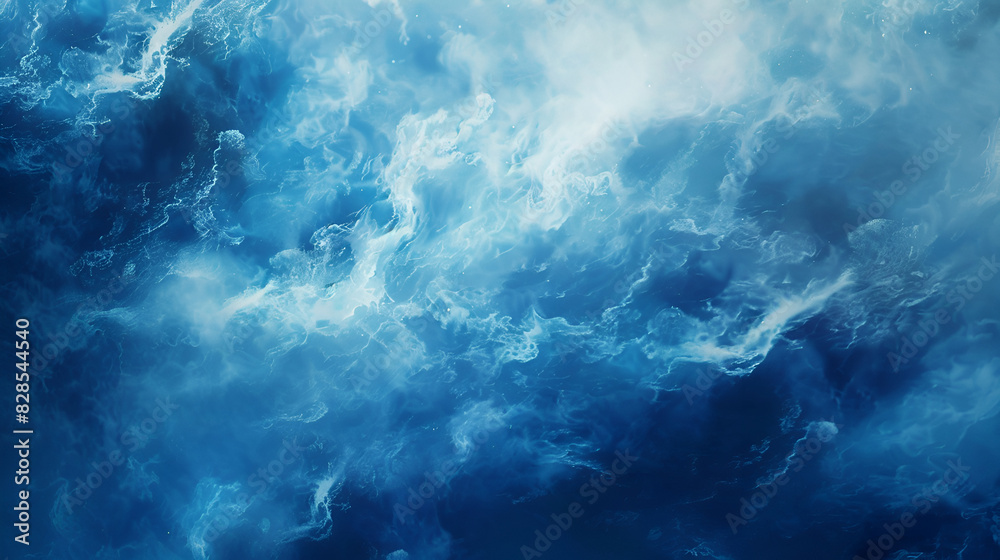 Waves and blue water as a background View at the ocean surface Natural ...