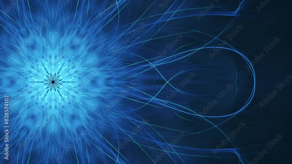 Abstract atomic nuclear fusion, Ionizing blue radiation releasing ...