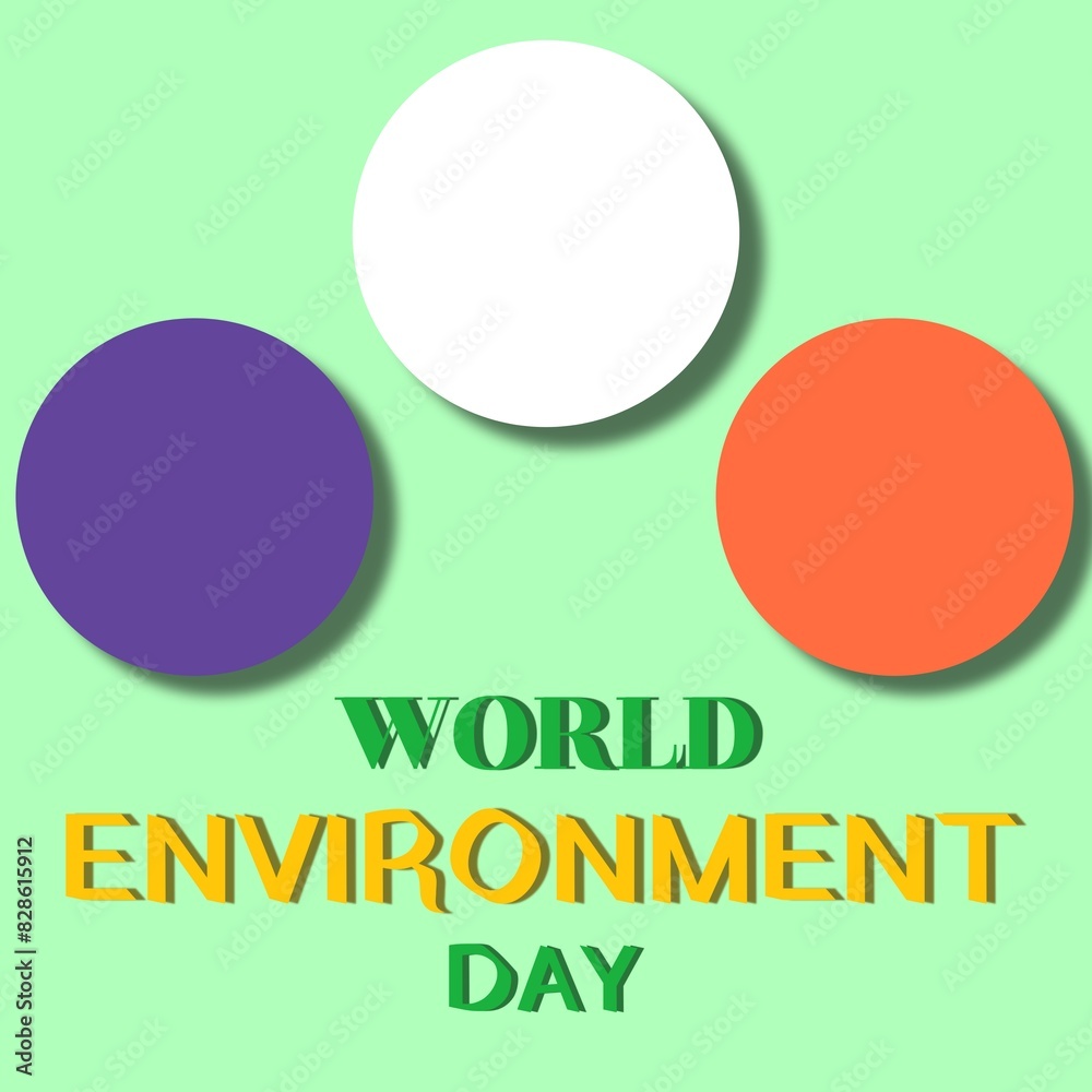 5 june World environment day banner, green environmental background ...