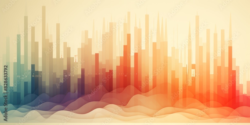 Colorful abstract statistics chart wallpaper background illustration ...