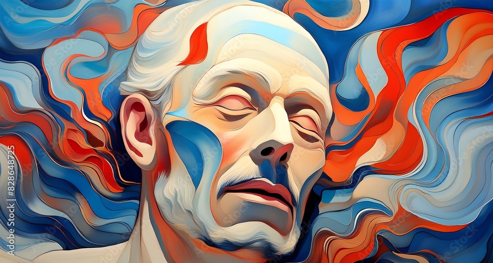 Abstract image that visually represents a complex emotion of man like ...