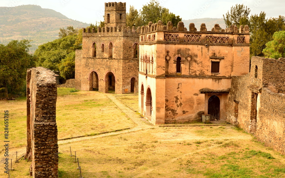 ETHIOPIA,GONDAR, Fasilides Castle, Imperial City of Gondar Stock Photo ...