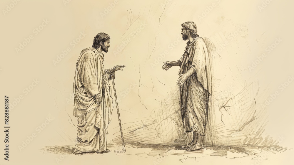 Zacchaeus the Tax Collector, Jesus Telling He Must Stay at His House ...