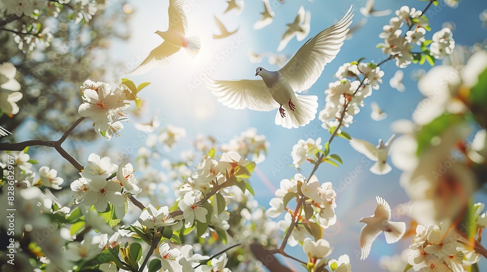 Park, spring, fresh, relaxed, realistic, ultra-high-definition, white ...