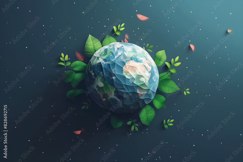 3d earth ecology awareness background nature preservation eco-friendly ...