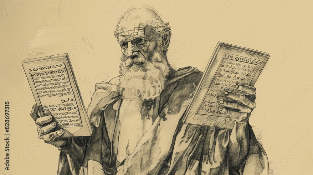 Moses with Ten Commandments, Radiant Face, Mount Sinai, Biblical ...