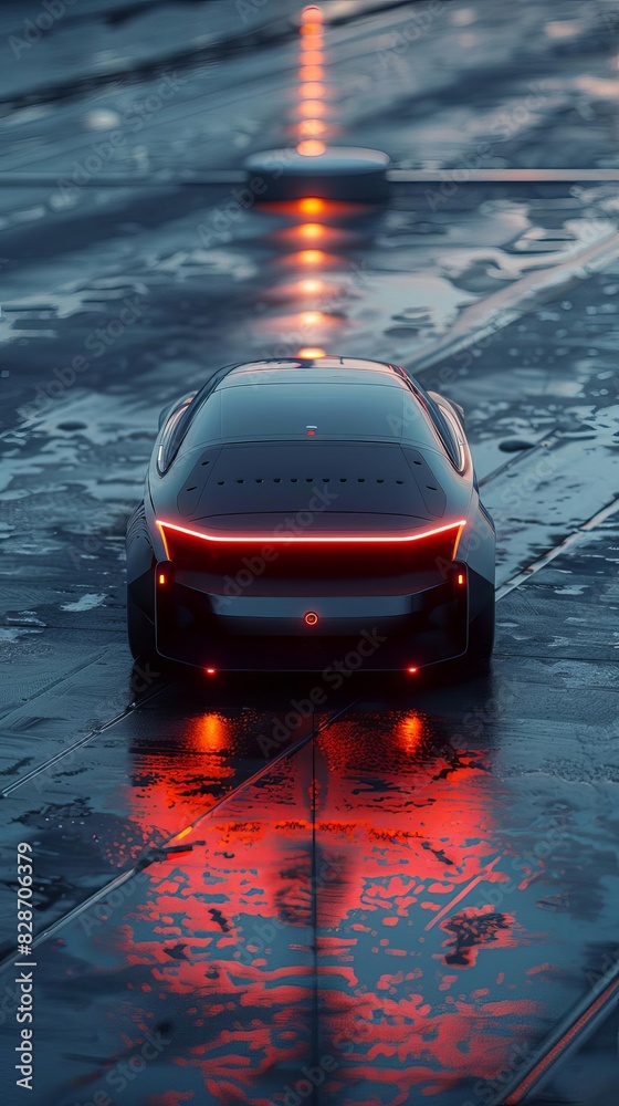 Vehicle autonomous radar, A radar group mounted on the roof of a car ...