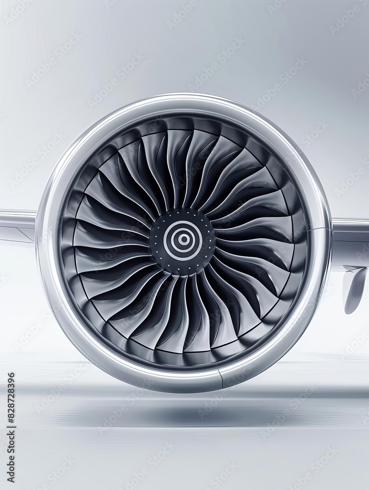 airbus a320 neo aircraft engine fans hyper realistic Stock Illustration ...