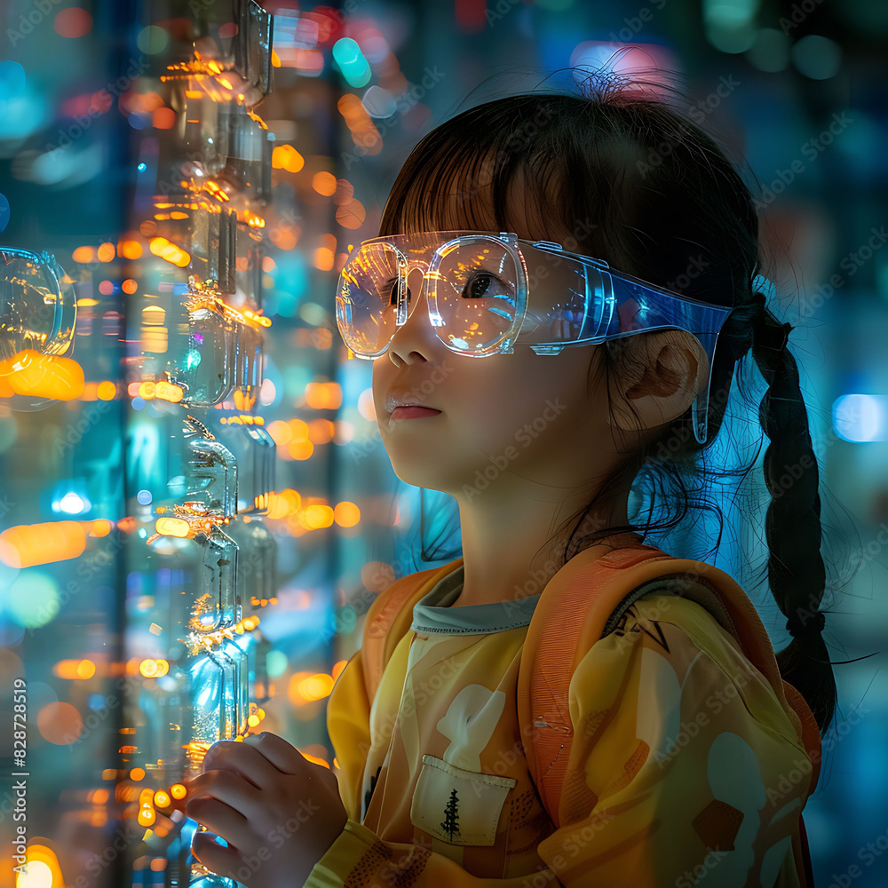 Singaporean child exploring renewable energy technology at a science ...