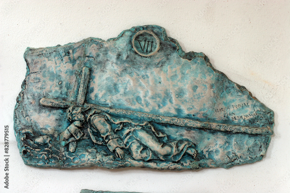 7th Stations of the Cross, Jesus falls the second time, parish church ...