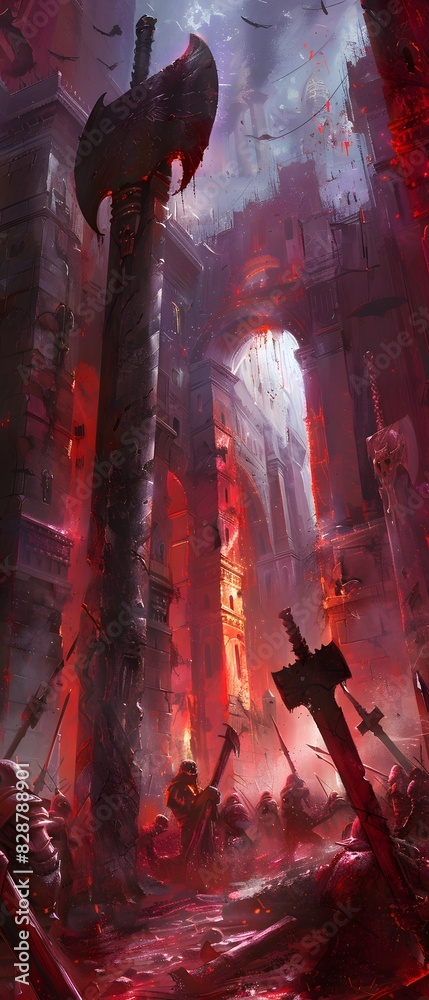 Cubism of Haunters manifest battle-axes in a spectral gladiator arena ...