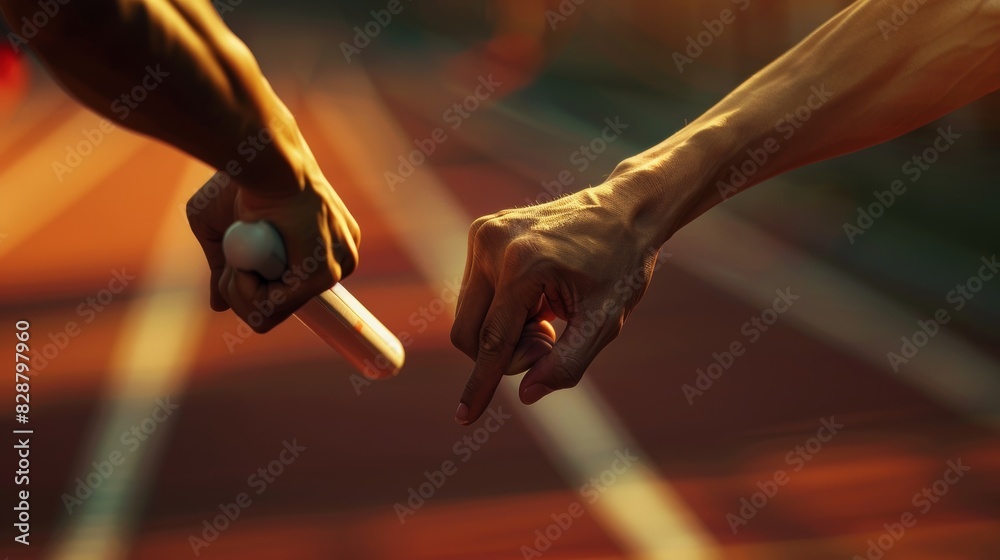 Relay Race Hand-off: Teamwork and Precision in Track and Field Sports ...