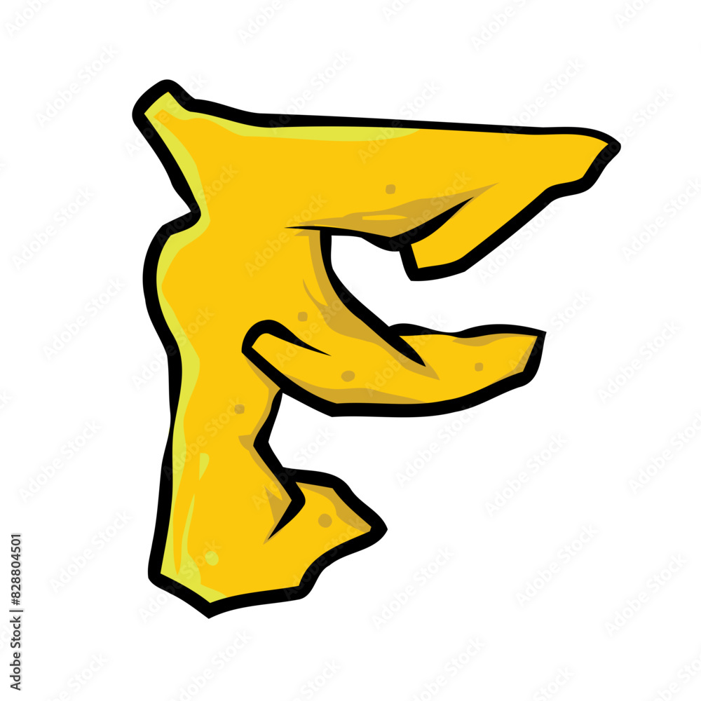 F Graffiti Font. Graffiti Symbol letter. Font Art Graffiti Stock Vector ...