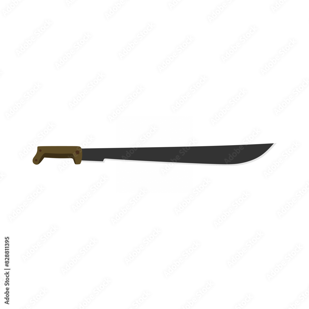 latin machete flat design illustration isolated on white background ...